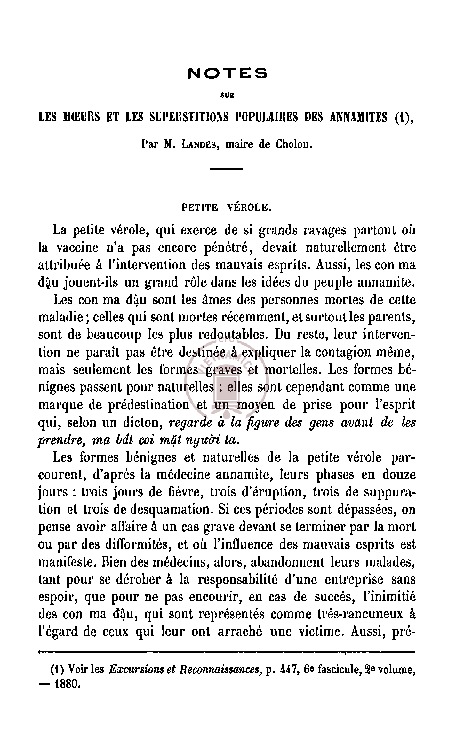 1881 (7) : Notes sur les mœurs et superstitions populaires des ...