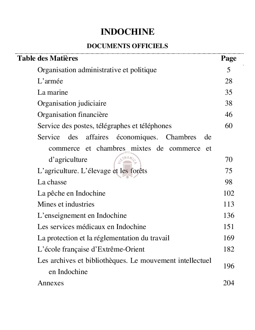 Indochine, documents officiels - Digital library: Digitalized books