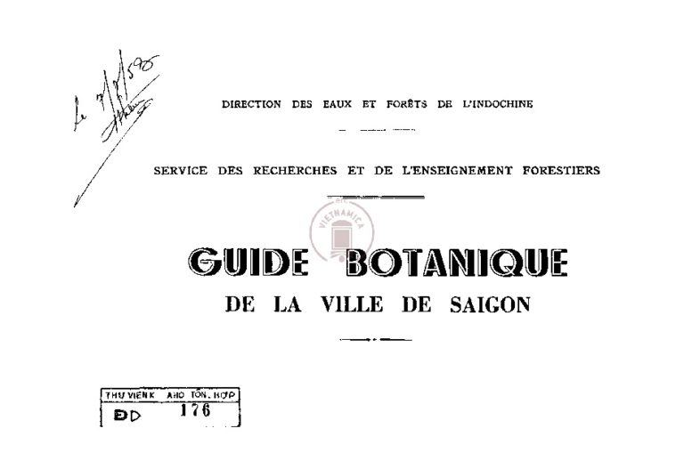 Guide botanique de la ville de Saigon - Digital library: Digitalized books